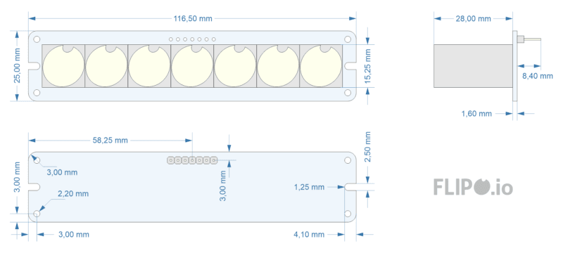 1x7 Flip-disc Display - Flipo