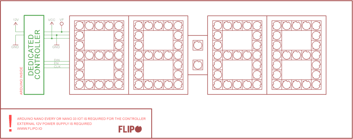 2×1 Flip-disc Display – Flipo